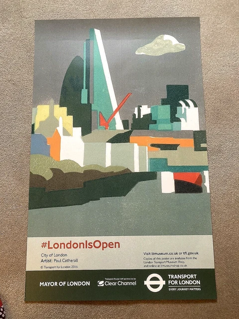 LONDON IS OPEN City of London Transport for London poster £75.00 ...