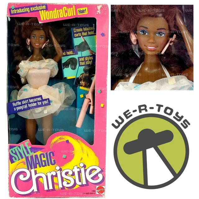 BARBIE STYLE MAGIC Christie Doll With WondraCurl Hair AA 1988 Mattel ...