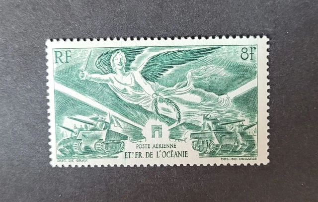 FRANCOBOLLI POLINESIA FRANCESE 1946 POSTA AEREA NUOVI DI ZECCA - #5316a ...