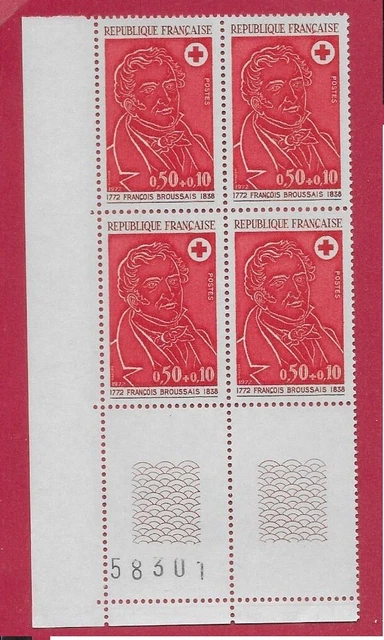 1972 CROIX rouge bloc de 4 coin numéroté N° 1736 neuf ** EUR 1,50 - PicClick FR