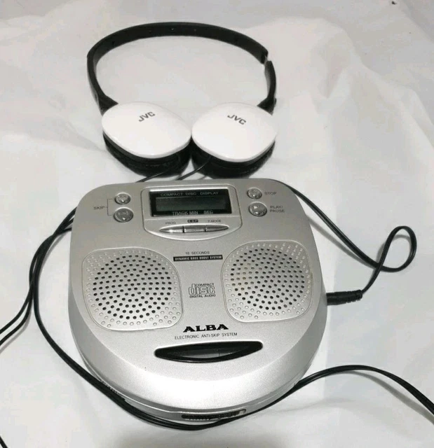 ALBA PCD910 PERSONAL CD Player Aux Out Input & JVC Headphones. $66.23 ...