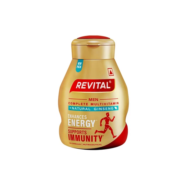 REVITAL FOR MEN with Multivitamins, Calcium, Zinc & Natural Ginseng 30 ...