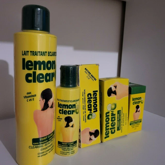LEMON CLEAR LIGHTENING Range Milk, Oil, Serum, Cream, Stainproof Soap ...