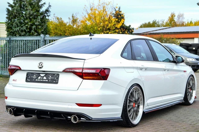 REAR BUMPER DIFFUSER addon For VW Jetta MK7 GLI Spoiler Skirt with ribs ...