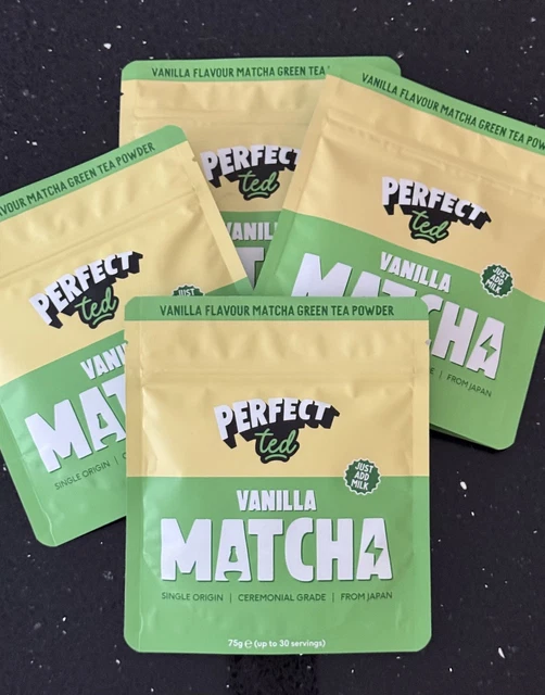 PERFECT TED CEREMONIAL Grade Japanese Vanilla Matcha Green Tea - 4 x ...