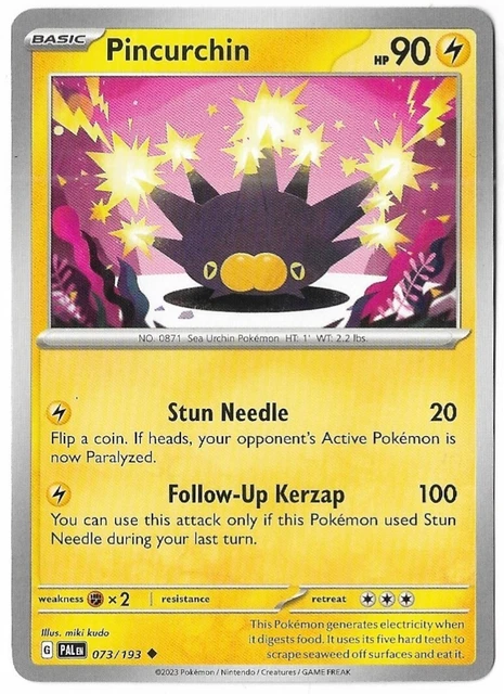 POKÉMON: POKEMON PALDEA Evolved Set, Pincurchin Card, No. 73 EUR 4,28 ...