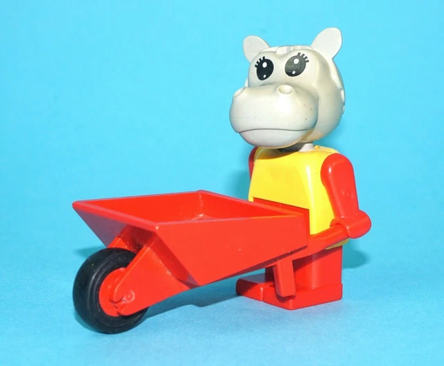 LEGO FABULAND NO 3787 HANNAH HIPPOPOTAMUS & WHEELBARROW 1980s DENMARK ...
