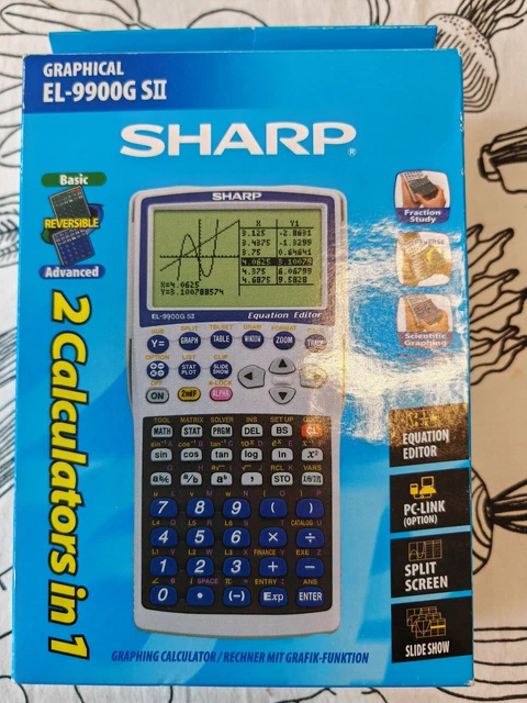 SHARP EL 9900 GSII Taschenrechner Schule Studium Mathematik Oberstufe ...