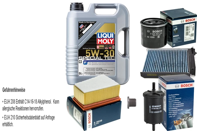 BOSCH INSPECTION SET 5 L Liqui Spécial Moly Tec F 5W-30 pour Dacia Duster EUR 114,55 - PicClick FR