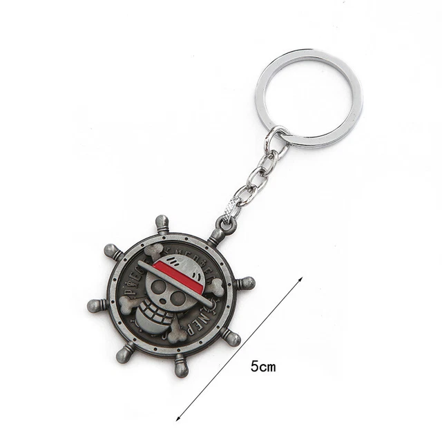 ONE PIECES STRAW Hat Pirates Monkey D. Luffy Keychain Key Rings Pendant ...