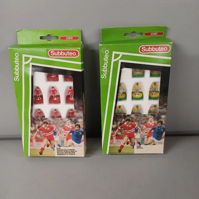 SUBBUTEO FOOTBALL TEAM 63000 x2 Squads Brazil 410 Ref 214 Vintage 90s Boxed -CP £11.50 - PicClick UK
