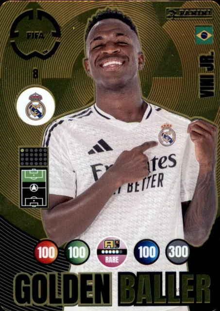 PANINI FIFA ADRENALYN XL Club World Cup 2025 8 - Vini Jr. Golden Baller ...