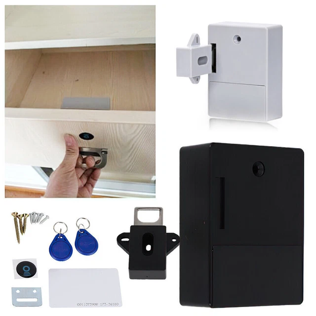 KEYLESS DOOR LOCKER Invisible Electronic Rfid Cabinet Lock Drawer ...