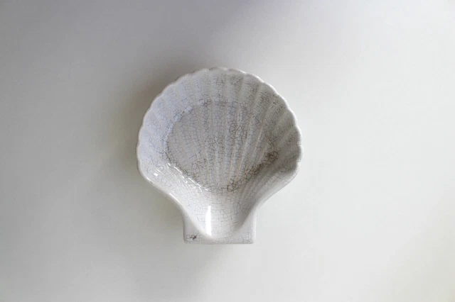 CHINESE QING SHELL Shaped Crackled Glaze Small Dish £175.00 - PicClick UK