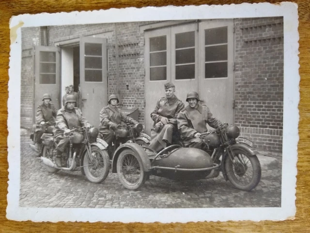 ALTES FOTO MOTORRAD, Motorrad Seitenwagen, Wehrmacht,WKll. EUR 40,00 ...
