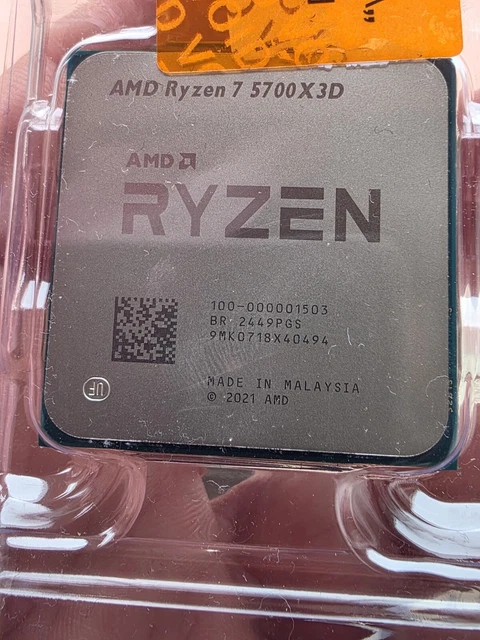 AMD RYZEN 7 5700X3D Processor (AM4, 8 Cores, 3.0GHz) - AM4 Socket £207. ...