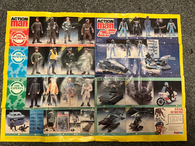 VINTAGE ACTION MAN Palitoy 1980S Catalogue Poster! £5.00 - PicClick UK