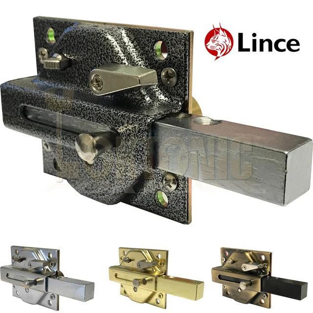 LINCE RIM LOCK Heavy Duty Gate Shed Sliding Bolt Suit 90mm Thick Doors ...