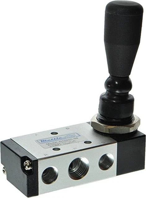 1 STCK. 4 Wege 3 Positionen Handhebel Luftventil 1/4 Zoll NPT entspannt ...