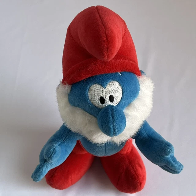 VINTAGE THE SMURFS Papa Smurf Plush Trudi 11” Soft Toy 90’s 1999 Peyo ...
