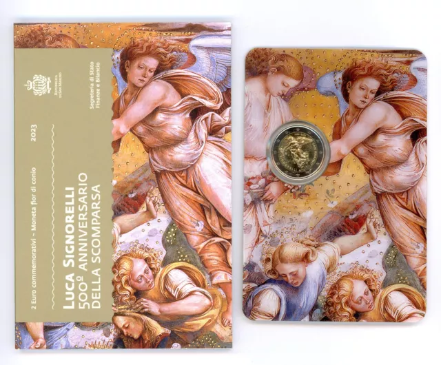 SAN MARINO 2 Euro 2023 500. Todestag Luca Signorelli in OVP Folder / Blister EUR 38,51 - PicClick FR