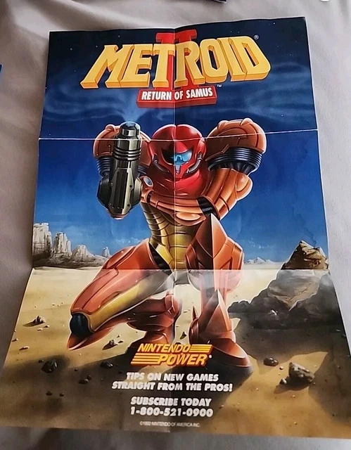 METROID II 2 Return of Samus Nintendo Power Game Boy insert affiche DMG ...