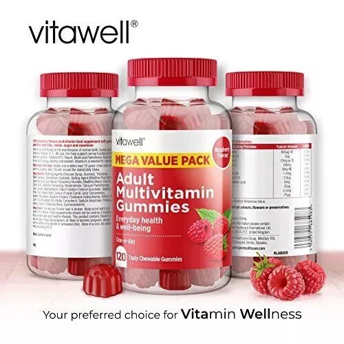 VITAWELL ADULT NEW Multivitamin Raspberry Gummies | Zinc Biotin ...