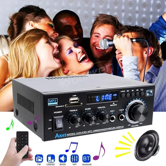 STEREO AMPLIFIER 1000W Verstärker HIFI Digital Bluetooth FM/USB ...