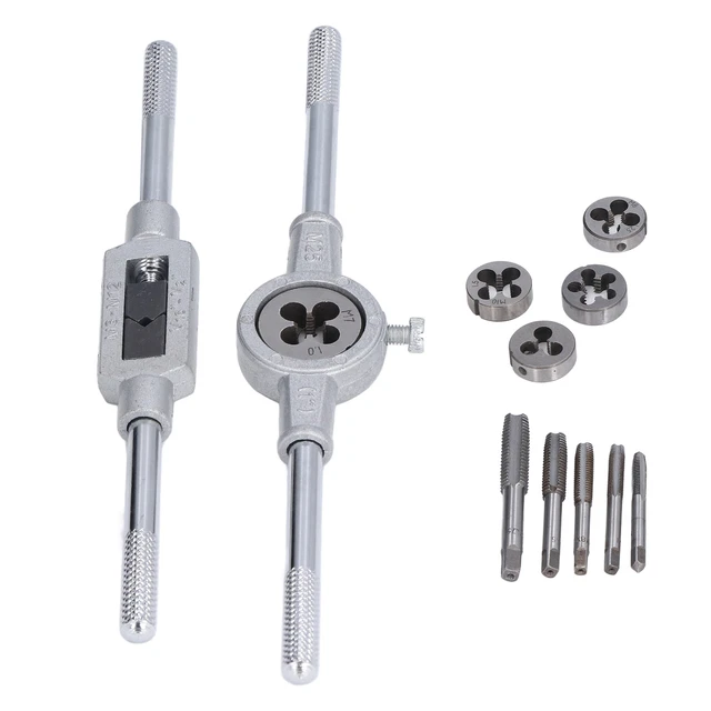 12XDRILL TAP DIE Wrench Manual Thread Tapping Tool Kit For Vehicle ...