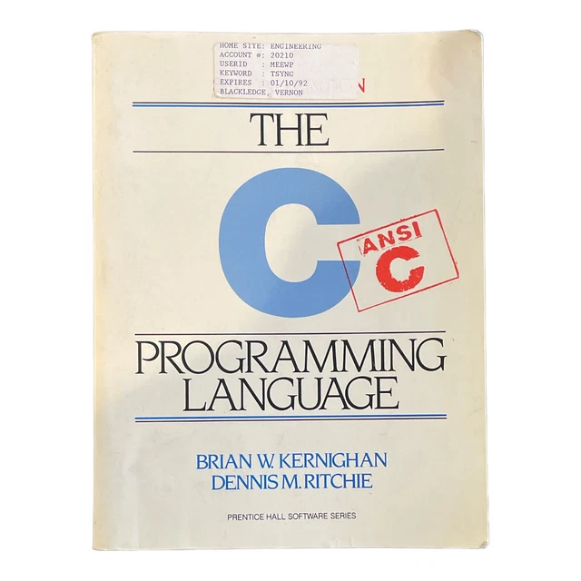 C PROGRAMMING LANGUAGE by Dennis Ritchie and Brian Kernighan (1988 2ed ...
