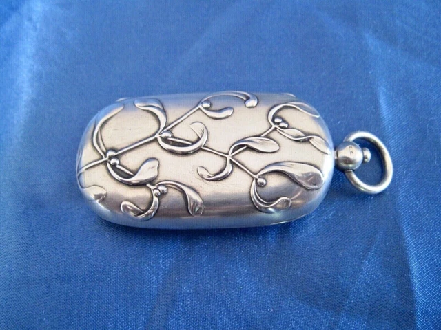 PORTE LOUIS DOUBLE art nouveau gui argent massif EUR 105,00 - PicClick FR