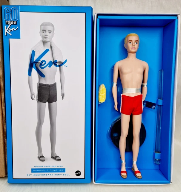 MATTEL BARBIE SIGNATURE 60th Anniversary Ken Doll Genuine Silkstone ...