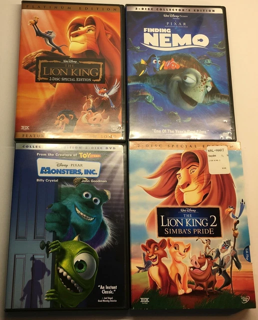 8 DVDS: LION KING, NEMO, MONSTERS, SHARK, SURFS UP, THOS & FRIENDS ...