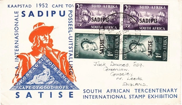 1952 SOUTH AFRICAN Stamp Exhibition, Cape Town - Overprinted - Cape ...