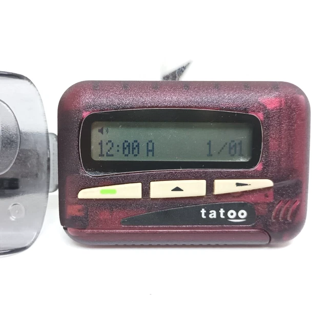 BIPPER TATOO TAM Tam Vintage Bleu transparent TATOO Motorola Année 90 ...