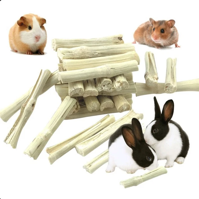 PET SWEET BAMBOO Hamster Cleaning Teeth Stick Rabbit Chew Toy Hamster ...