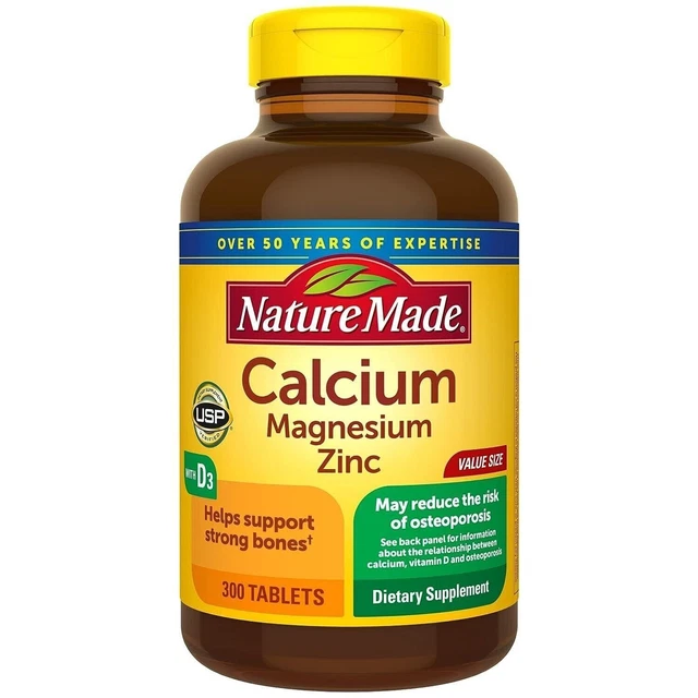 NATURE MADE CALCIUM Magnesium Zinc Tablets with Vitamin D, 300 Count £ ...