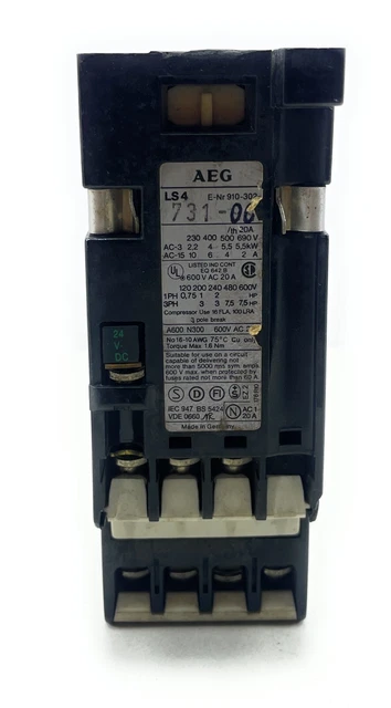 AEG LS4 22E Contactor E 910-302 Industrial Control Relay 22A $227.34 ...