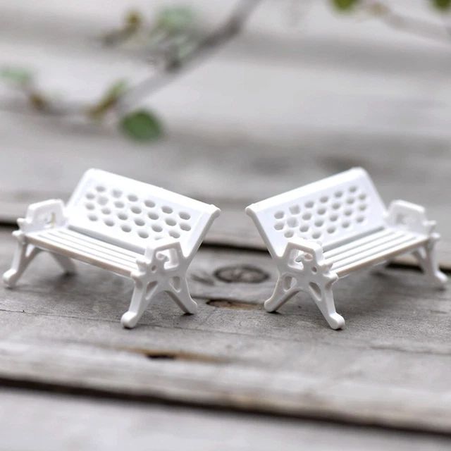 VIVID MODEL TABLES and Chairs for HO Scale 10pcs Park Bench Chair ...