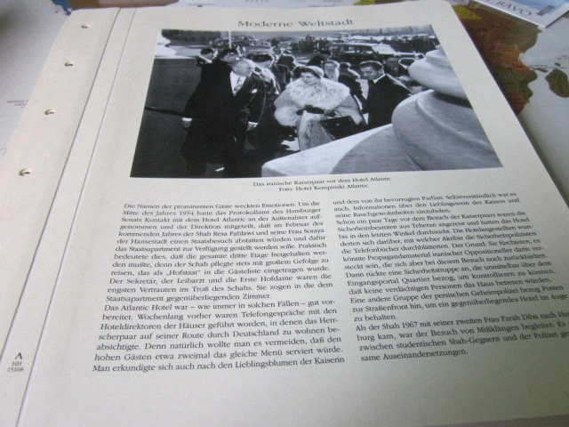 HAMBURG ARCHIV 15 Weltstadt 15168 Iranisches Kaiserpaar vor Atlantic ...