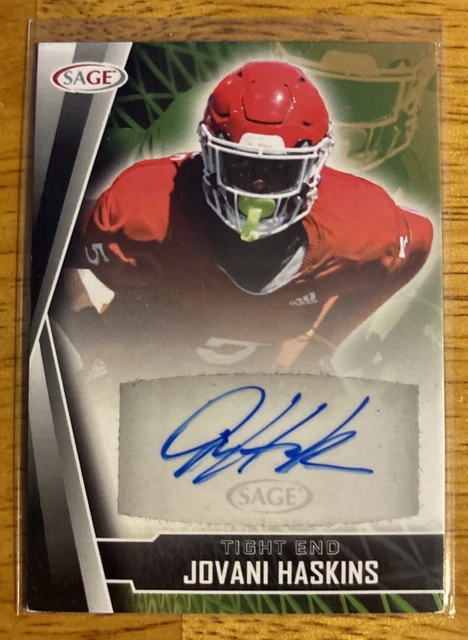 2022 SAGE HIGH Series - Autographs Black #A-JH2 Jovani Haskins (AU, RC ...