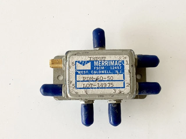 MERRIMAC PDM-60-50 1-500 MHz RF splitter power divider £38.86 - PicClick UK