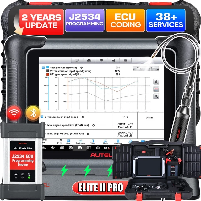 AUTEL MAXISYS ELITE II PRO Automotive Diagnostic Scanner ECU ...