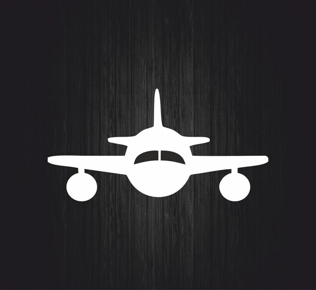 PEGATINA STICKER ADESIVI aviacion avion aeropuerto coche moto blanco ...
