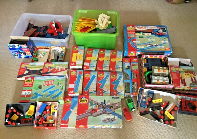 HUGE VINTAGE TOY Thomas Tank Engine / Tomica World Lot Trains Track 90s ...