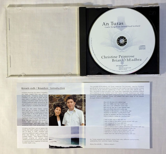AN TURAS BY Christine Primrose & Brian Ó hEadhra (CD, 2003) Gaelic song ...