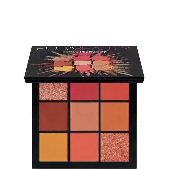 HUDA BEAUTY CORAL Obsessions Eyeshadow Palette Unused Limited Edition ...