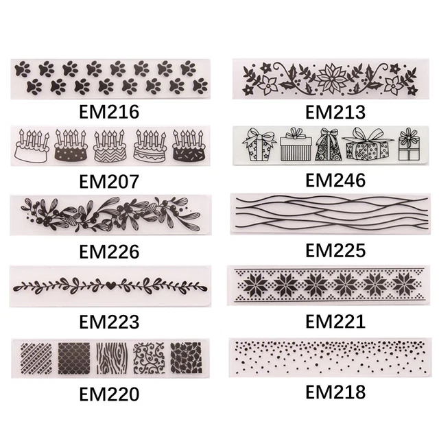 EMBOSSED PLASTIC FOLDER Template Stamp Stencil for Handmade Cards and ...