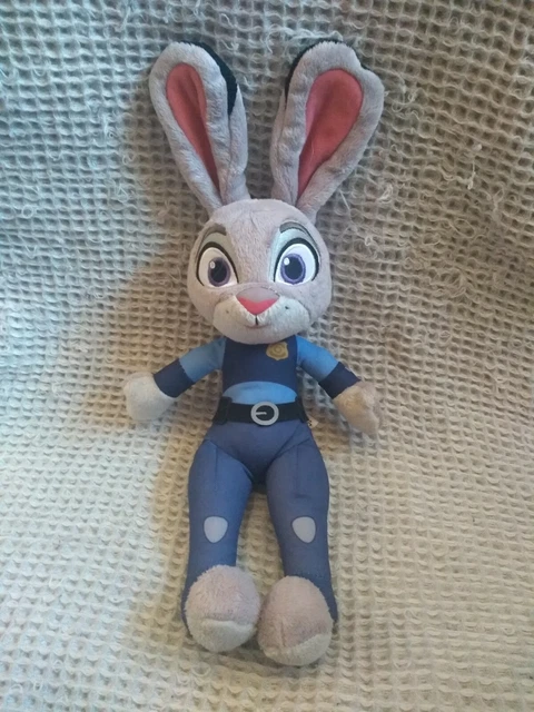 DISNEY ZOOTROPOLIS TALKING Judy Hopps Soft Toy Rabbit Plush 14in Voice ...