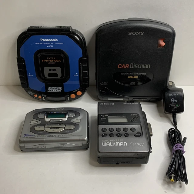 RARE SONY WALKMAN WM-FX491 & WM-FX40 & Discman D-802K & Panasonic MASH ...